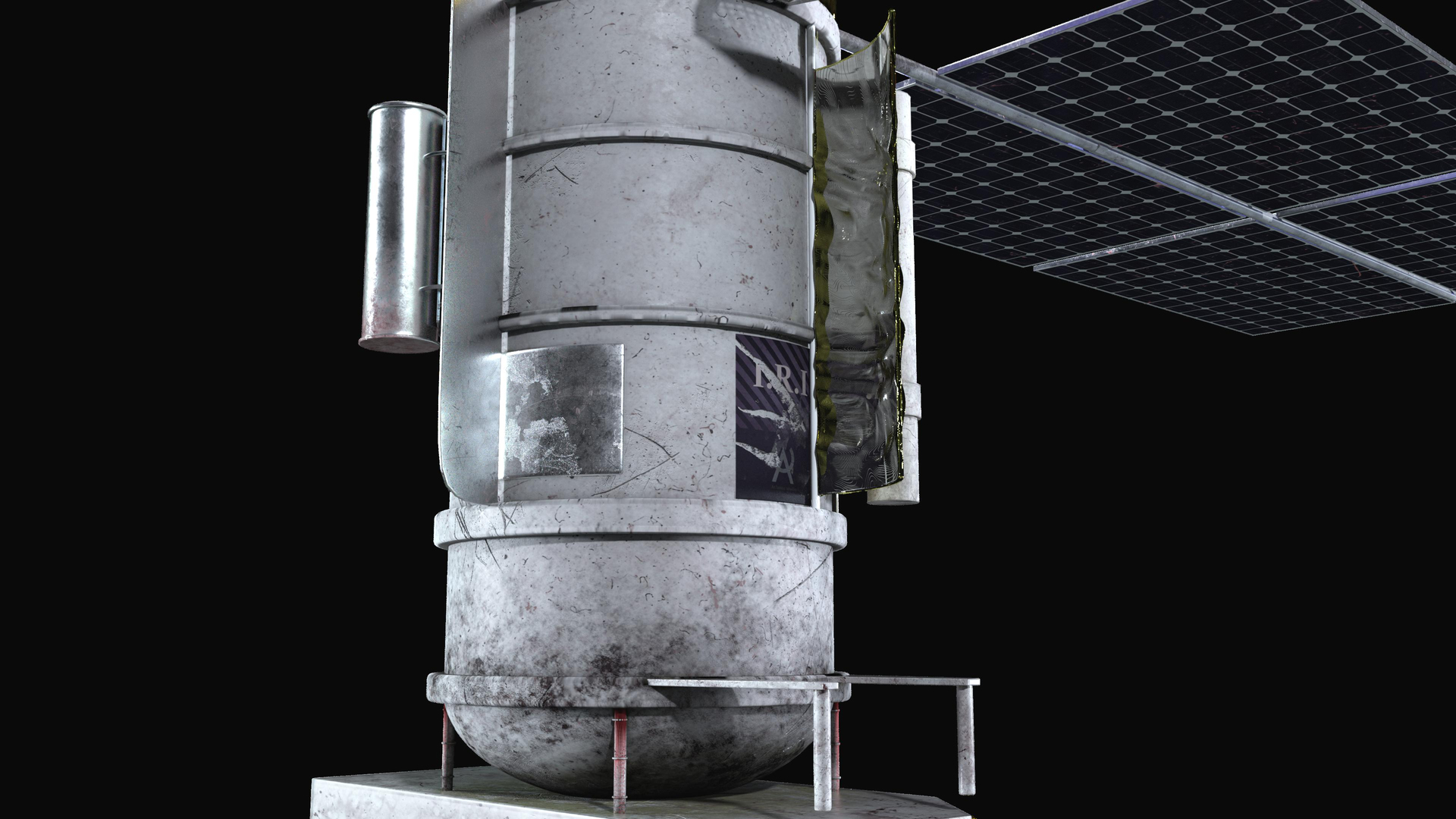 3d Satellite With High Res Texture Model Turbosquid 1723328