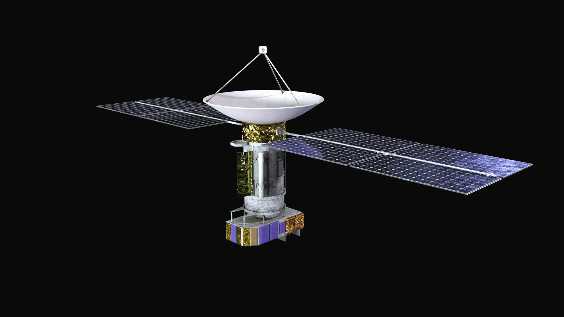 3d Satellite With High Res Texture Model Turbosquid 1723328