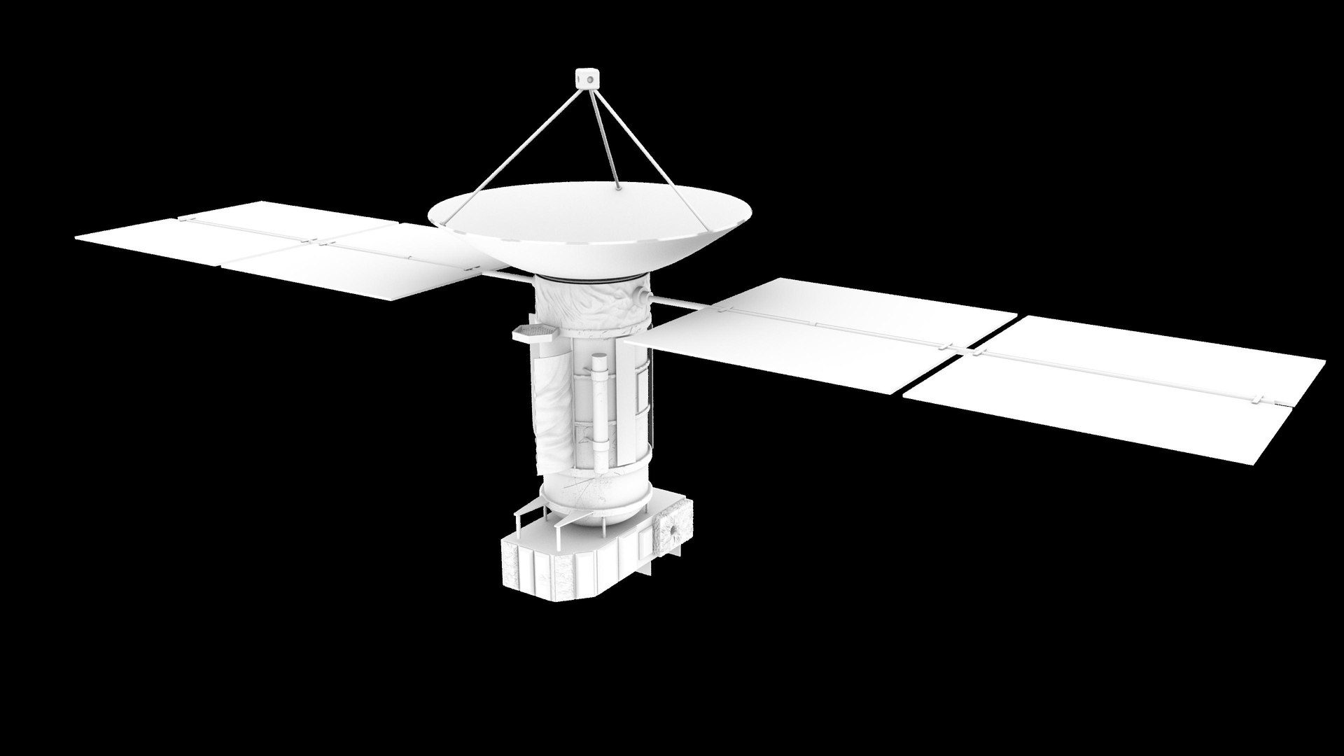 3D Satellite With High Res Texture Model - TurboSquid 1723328