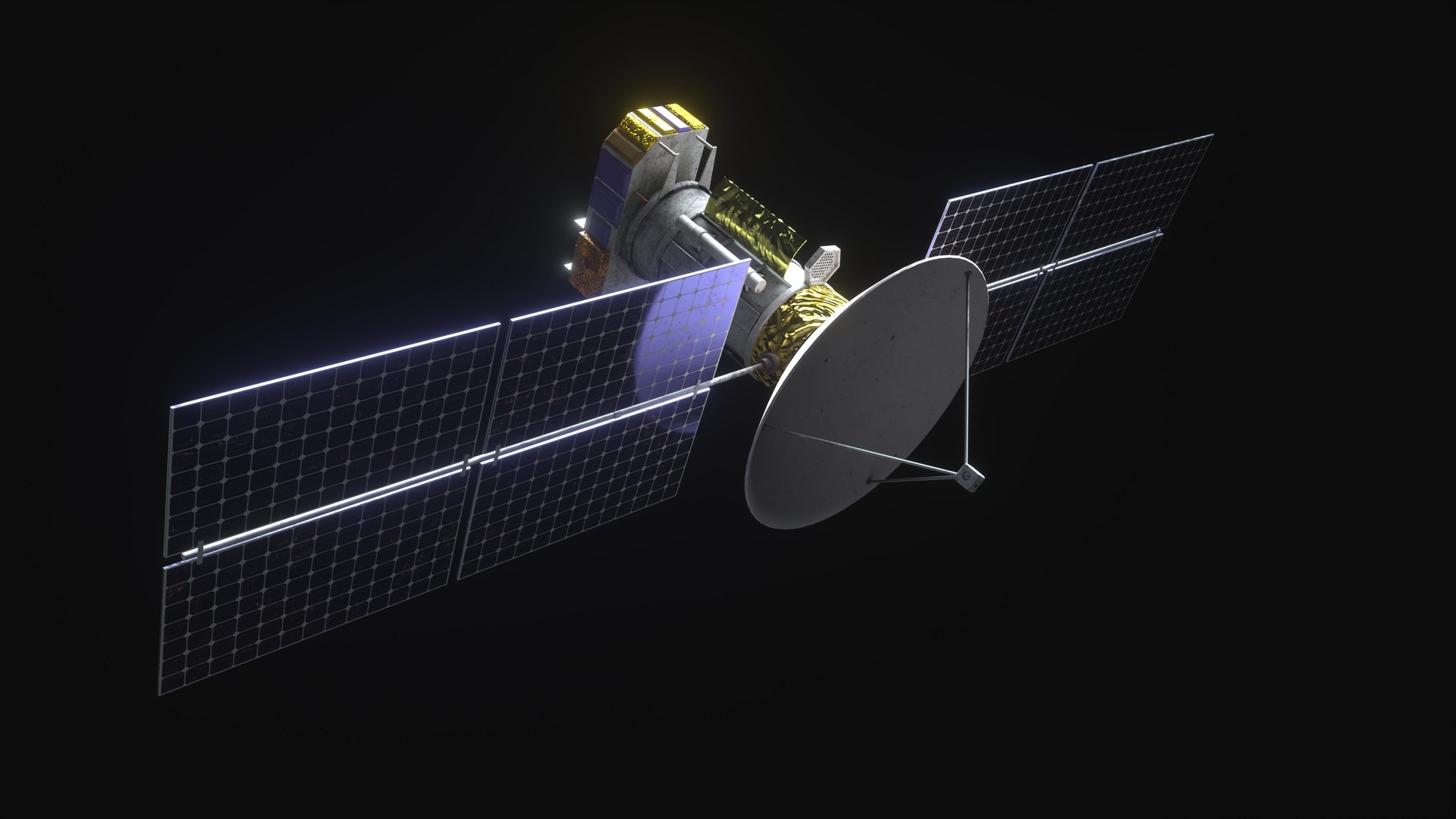3D Satellite With High Res Texture Model - TurboSquid 1723328