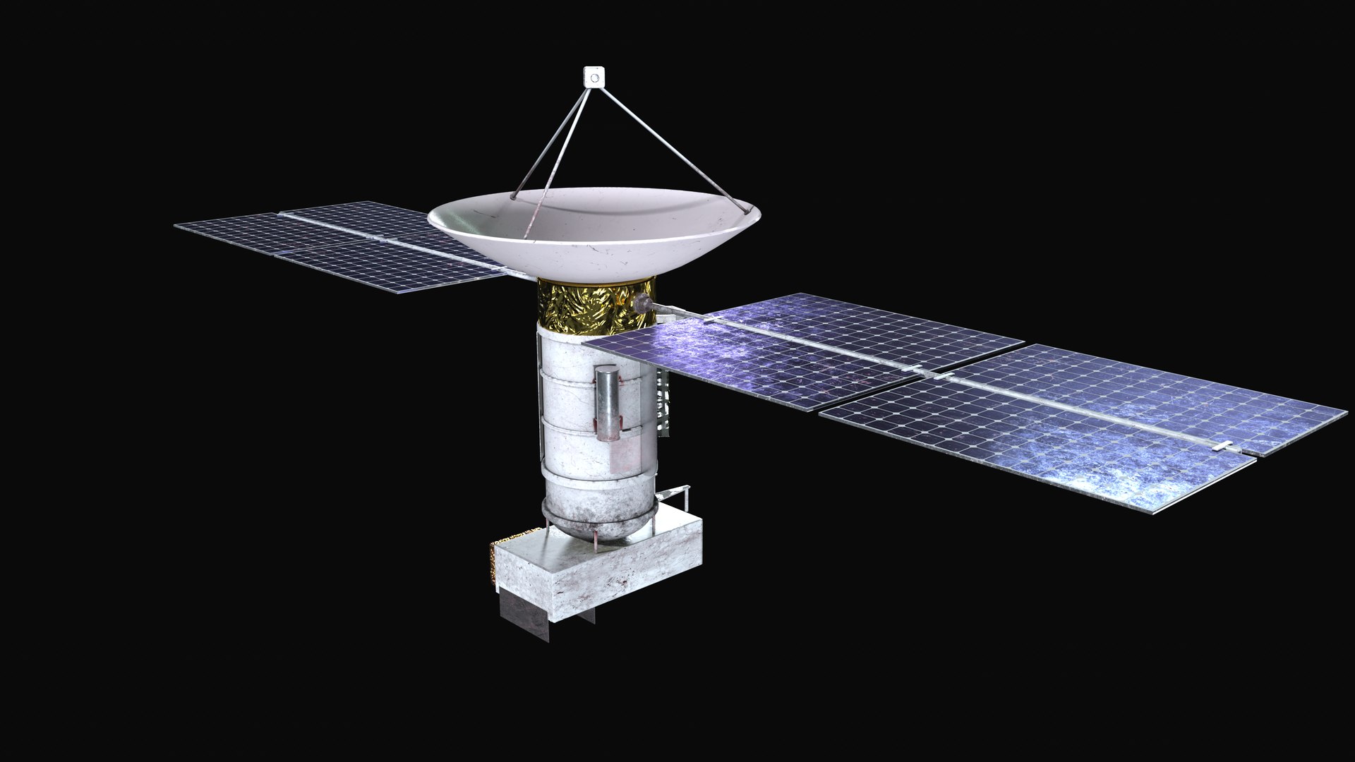 3D Satellite With High Res Texture Model - TurboSquid 1723328