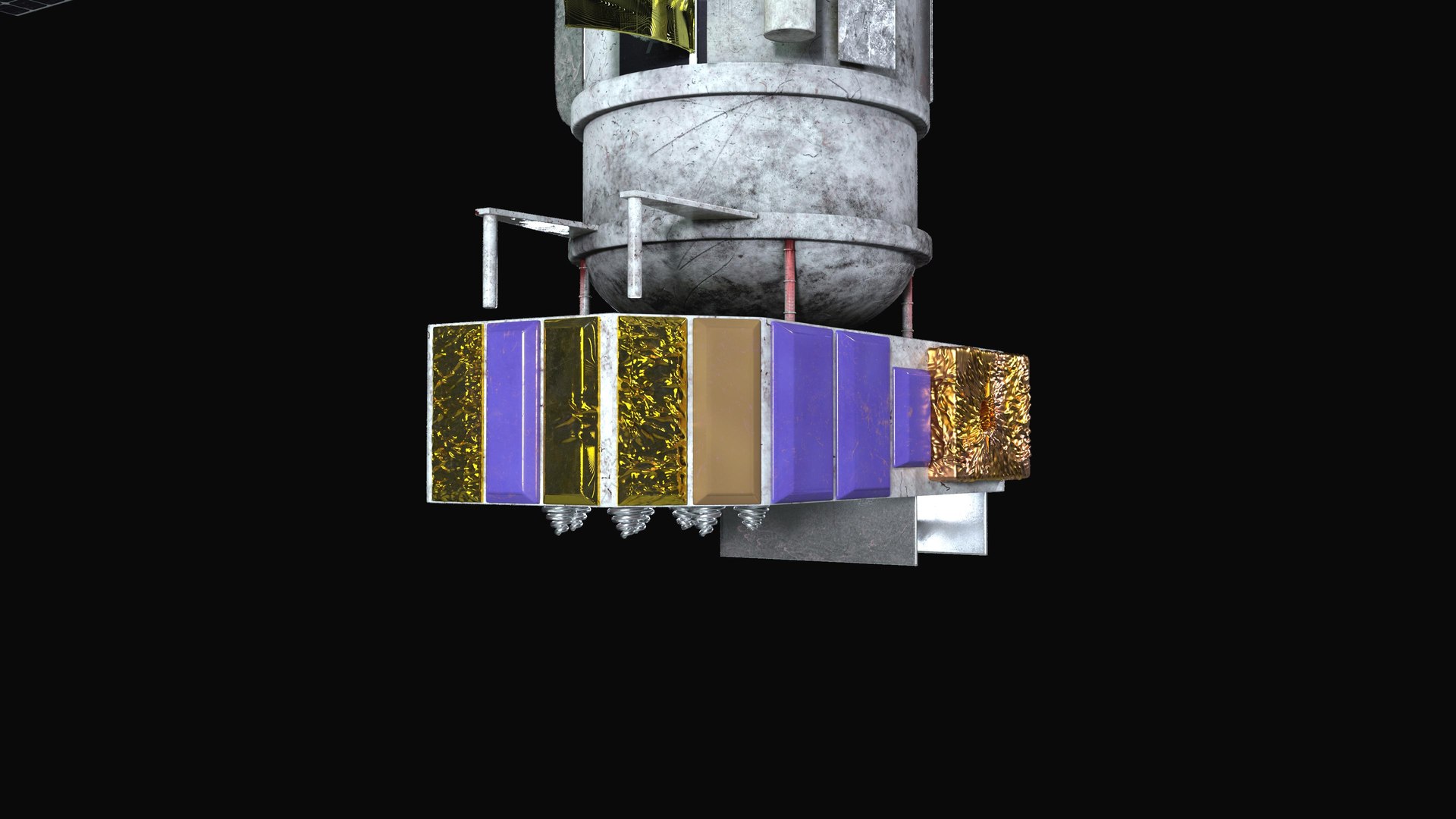 3D Satellite With High Res Texture Model - TurboSquid 1723328