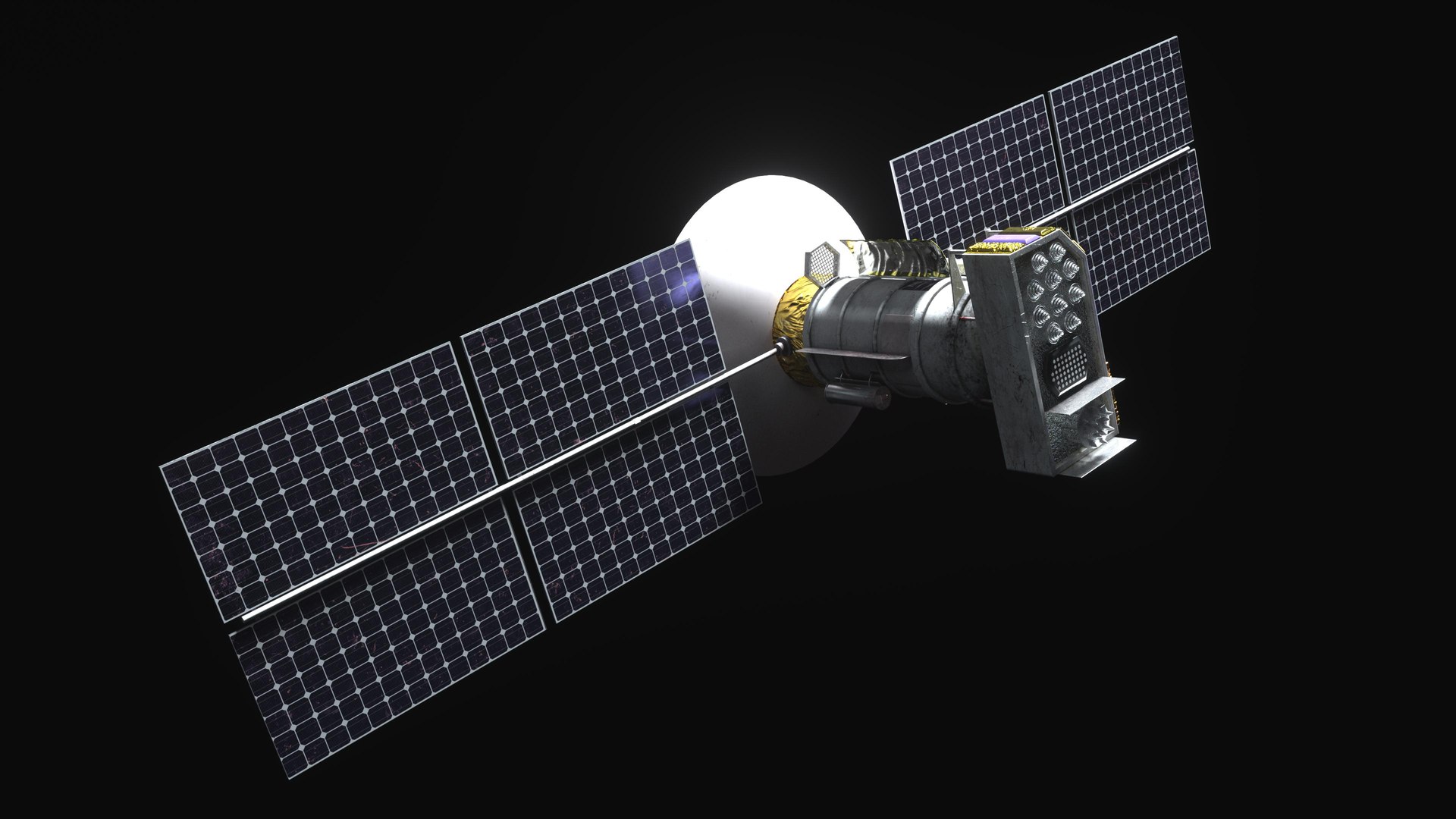 3D Satellite With High Res Texture Model - TurboSquid 1723328