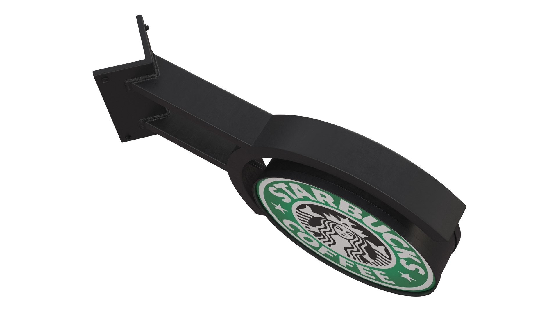3D Corner Starbucks Signage Wall Mounted - TurboSquid 2274915