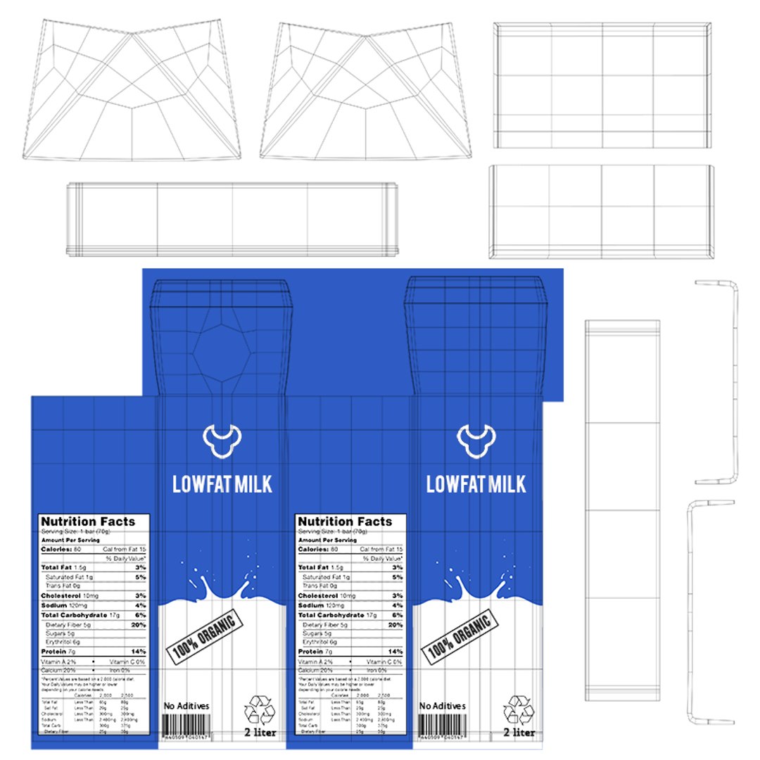 3D Milk Carton Model - TurboSquid 1397758