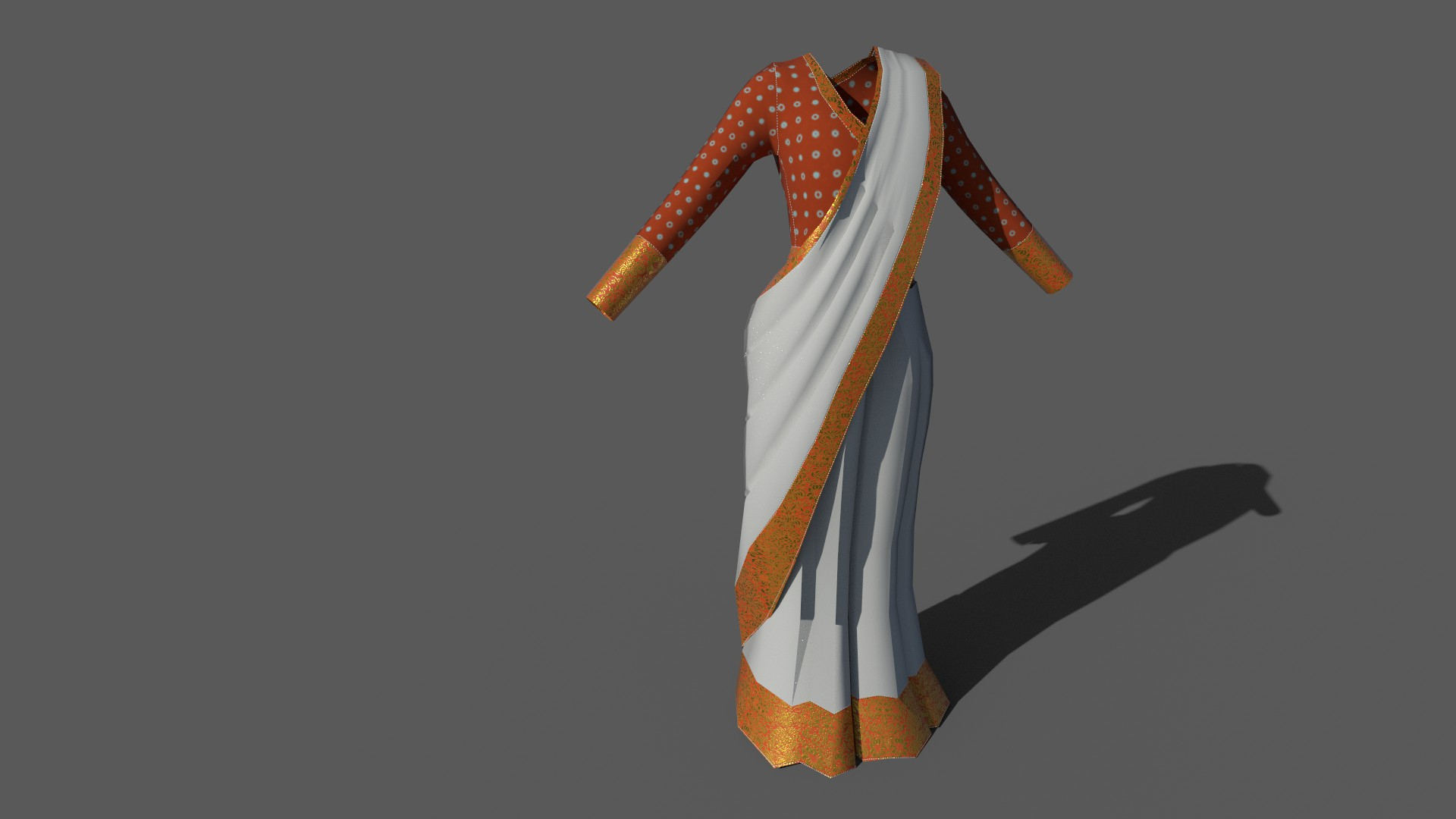 Saree 3D model - TurboSquid 1721721