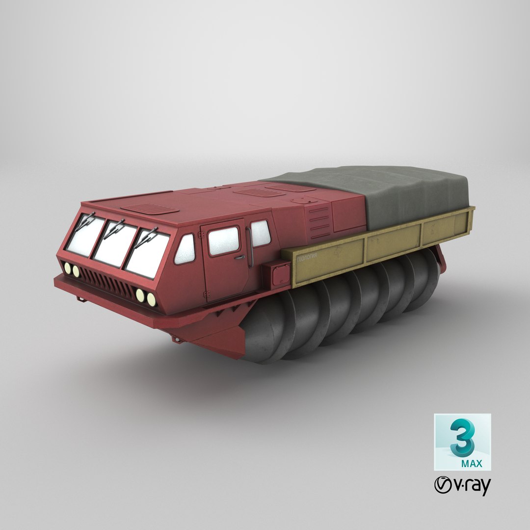 3D Soviet Screw Terrain Vehicle ZIL-4904 - TurboSquid 2132415