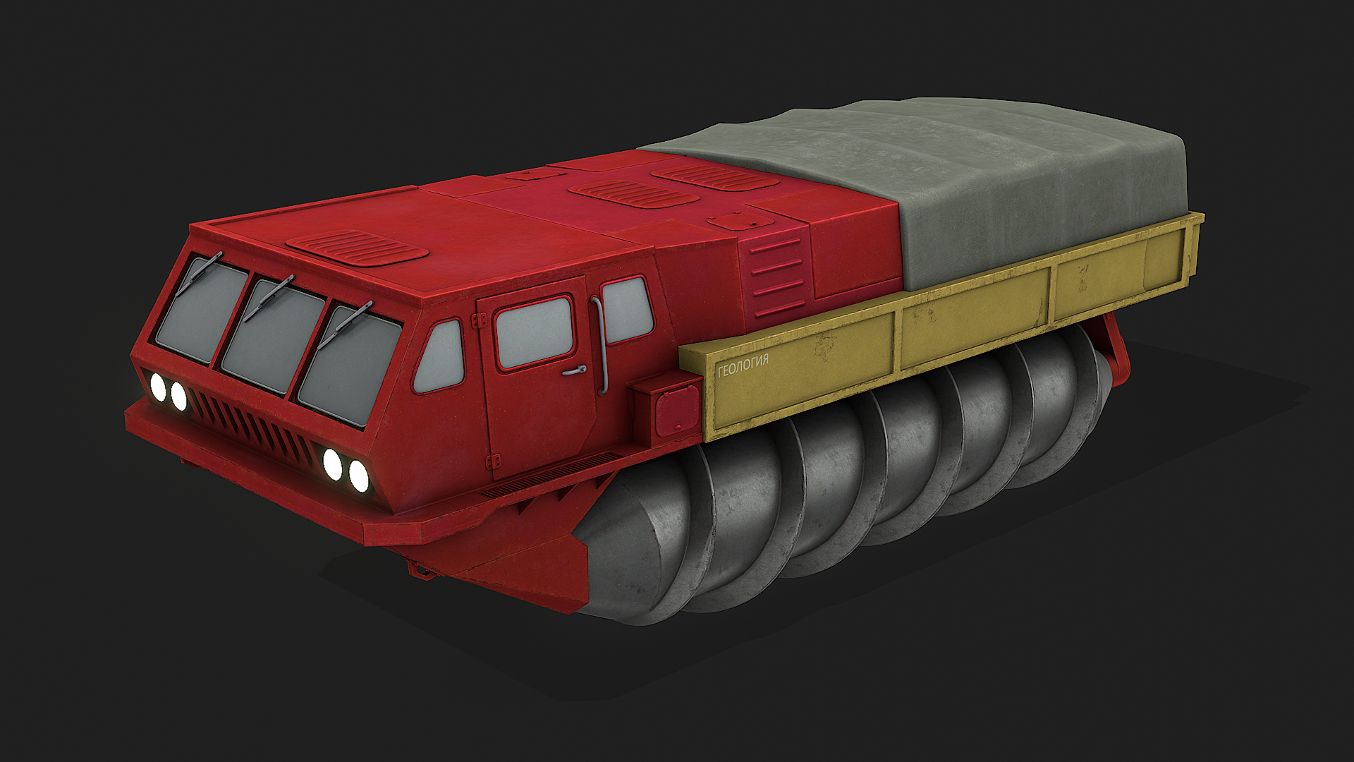 3D Soviet Screw Terrain Vehicle ZIL-4904 - TurboSquid 2132415