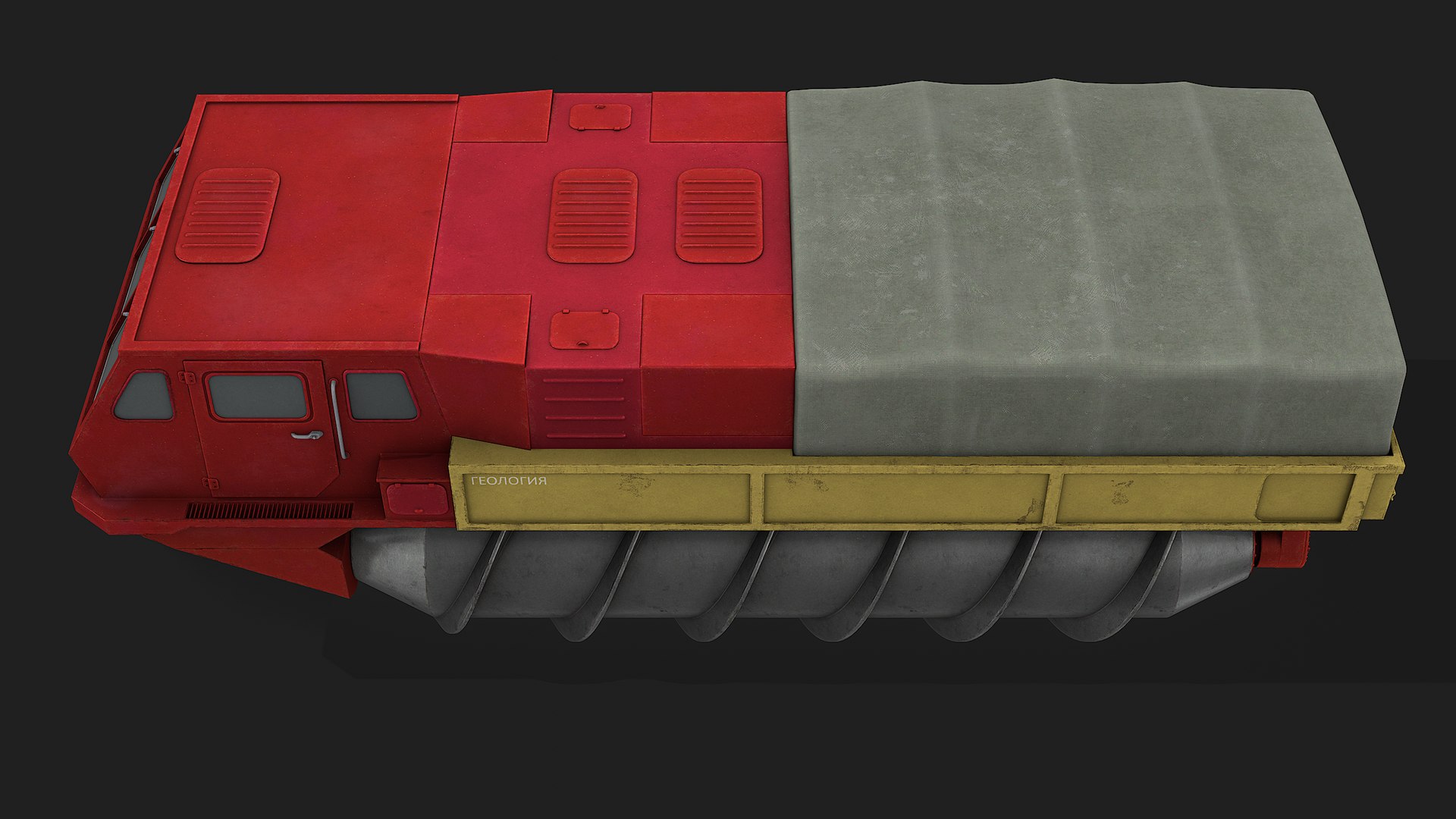 3D Soviet Screw Terrain Vehicle ZIL-4904 - TurboSquid 2132415