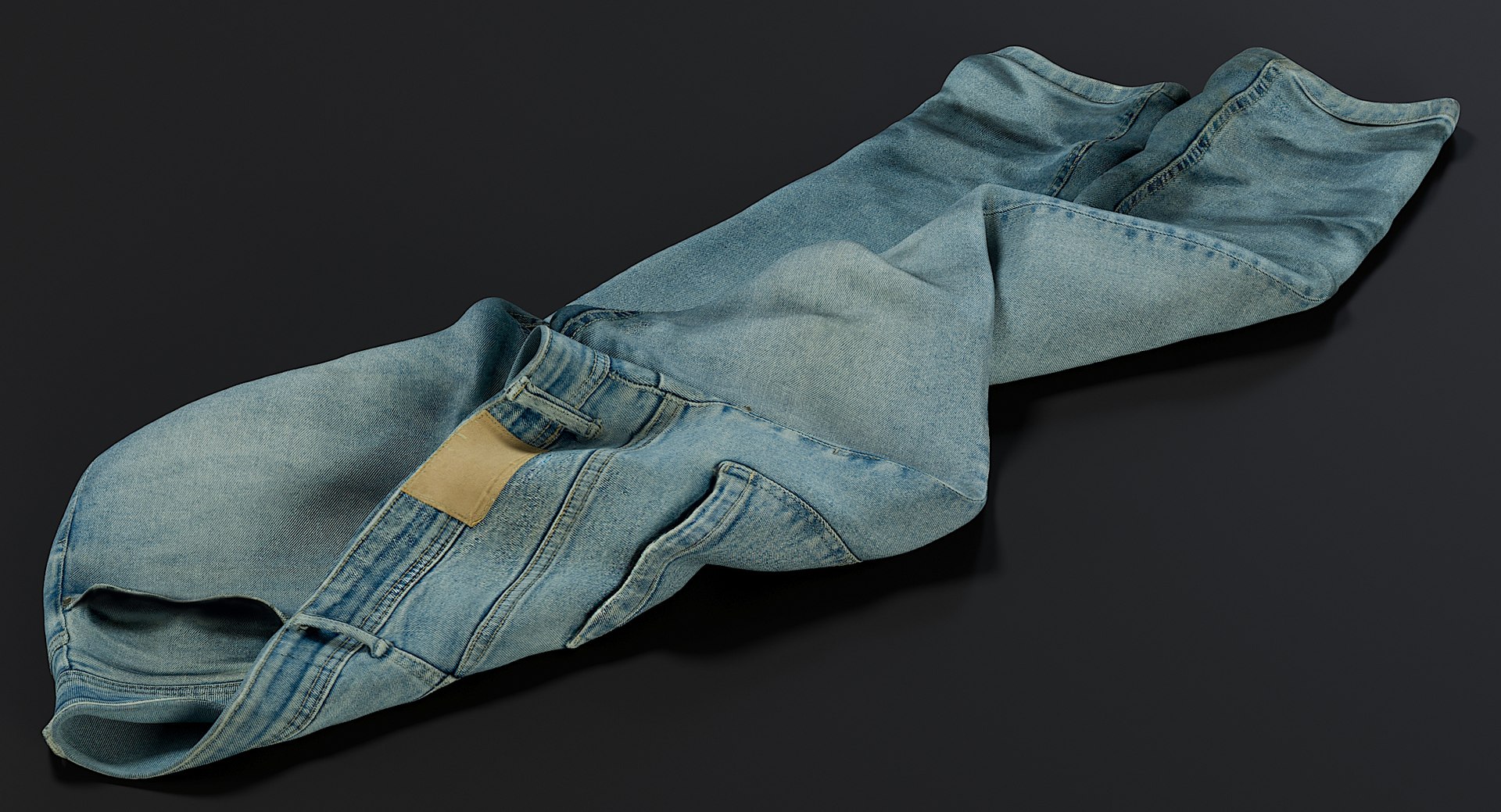 Realistic jeans blue v9 3D model - TurboSquid 1467159