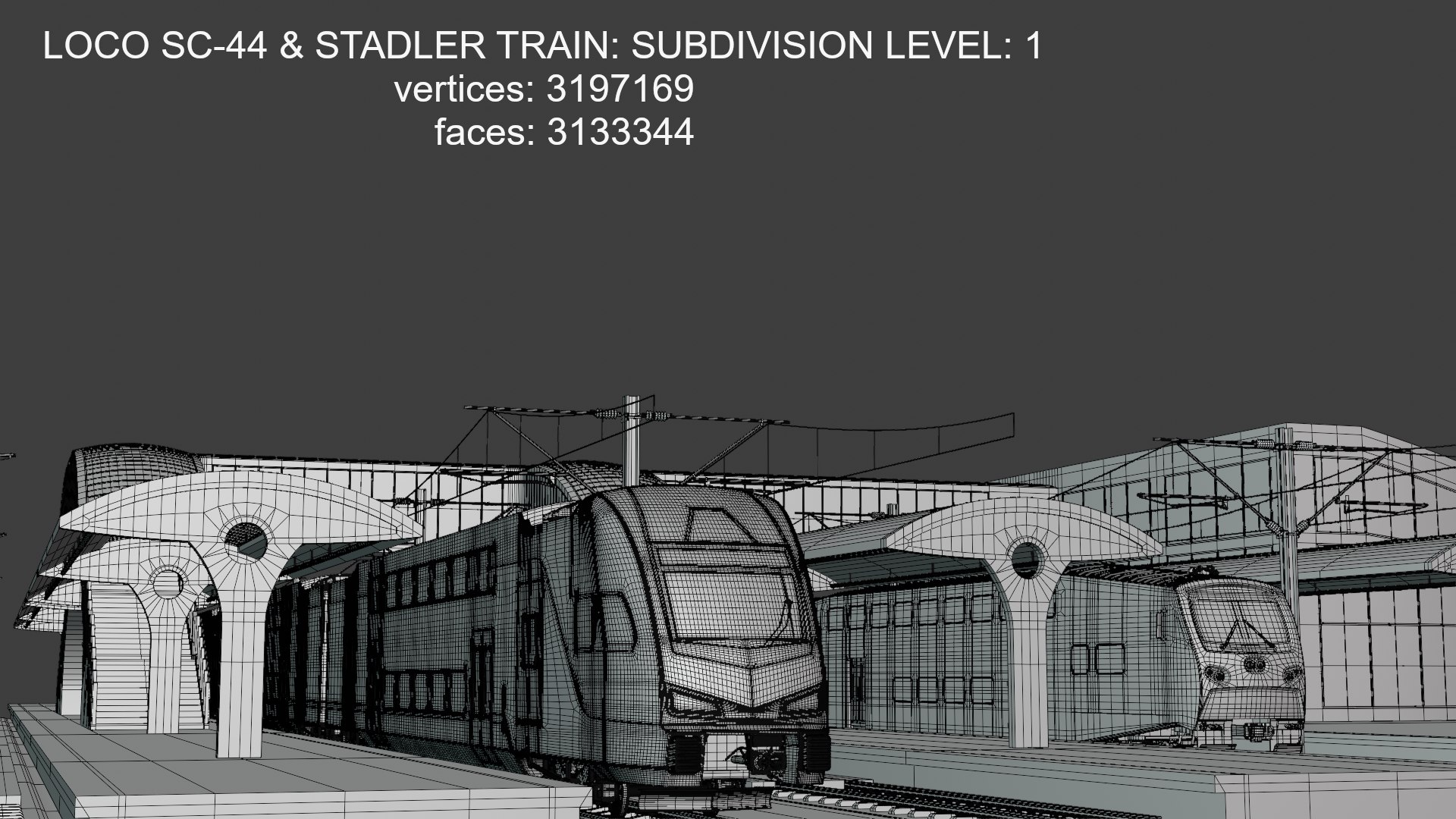 3D Stations With Doubledeck Trains - TurboSquid 2313877
