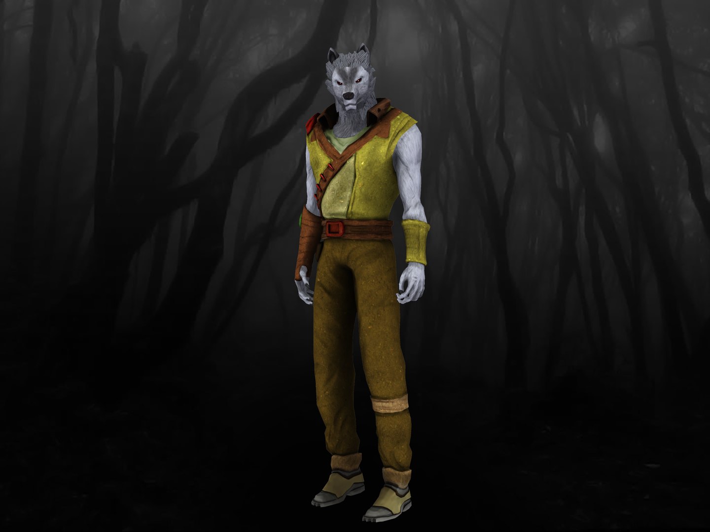 Humansize Rigged Wolf Character Model - TurboSquid 1550045