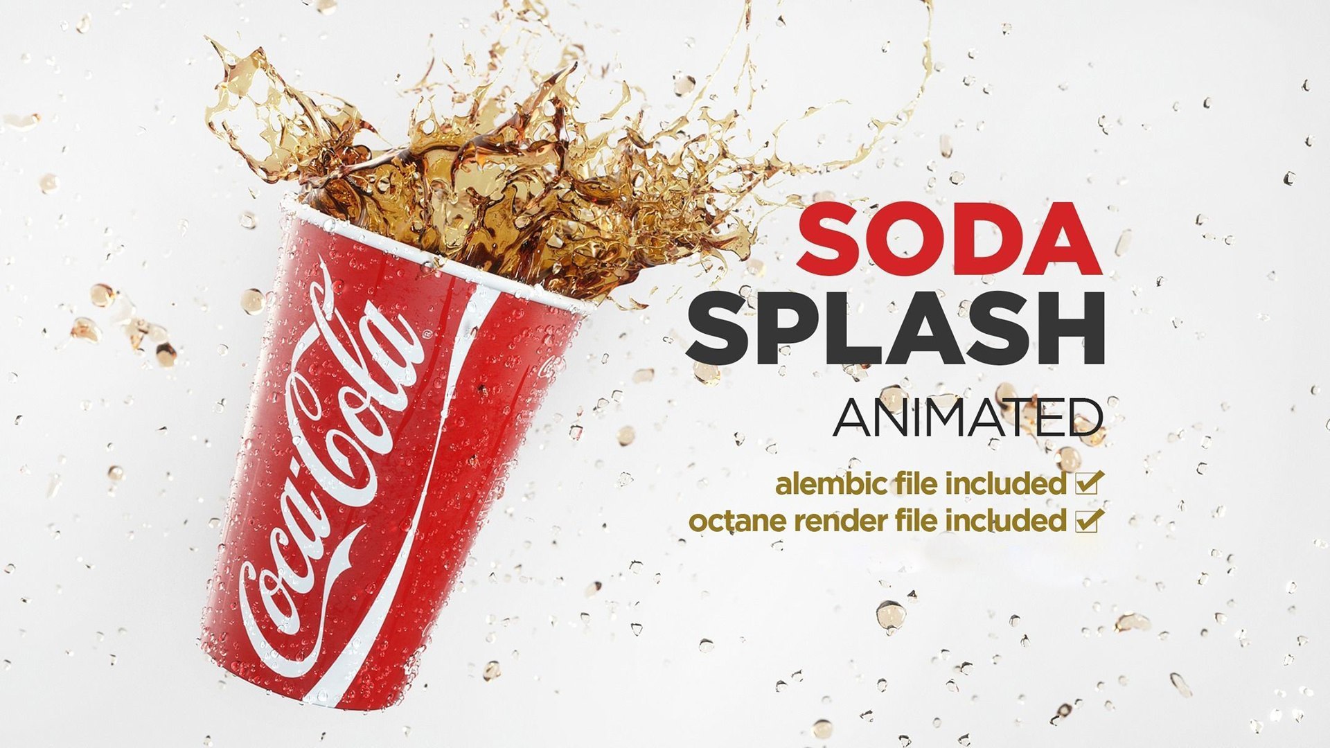 Splash Coca Cup Animated 3D Model - TurboSquid 1731097