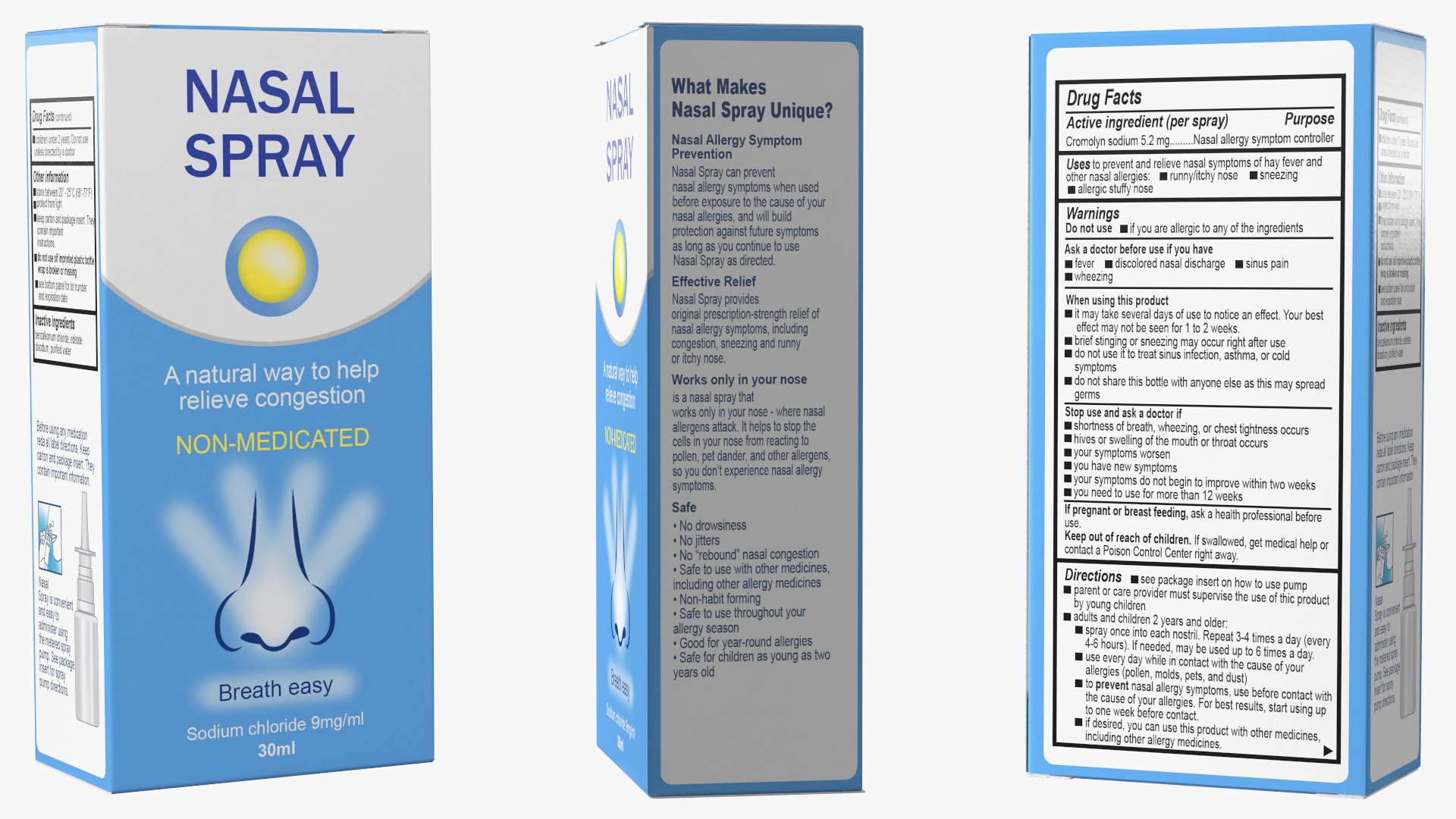 Nasal Spray Boxes Collection model - TurboSquid 2124752