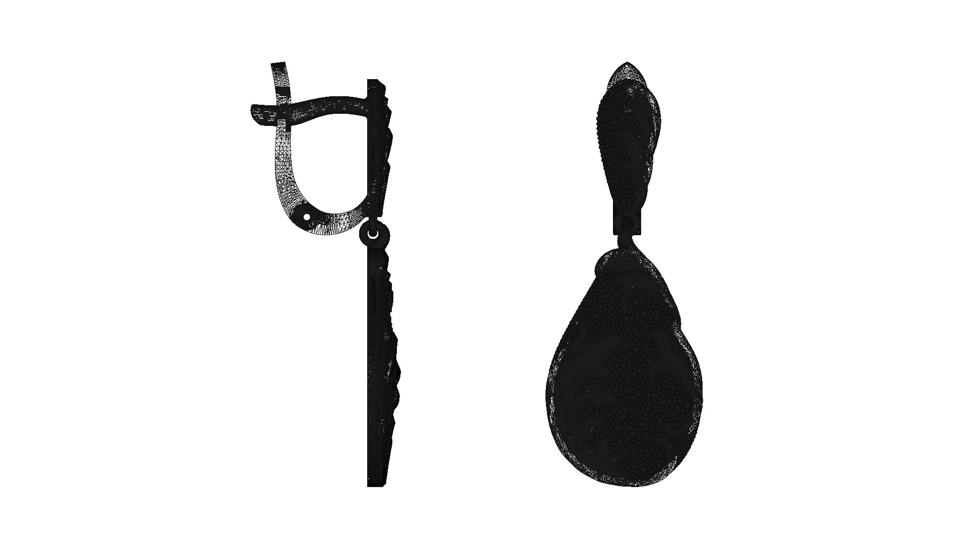 Fashion Golden Ratio Earring E31 3D Print Model 3D Model - TurboSquid 2348120