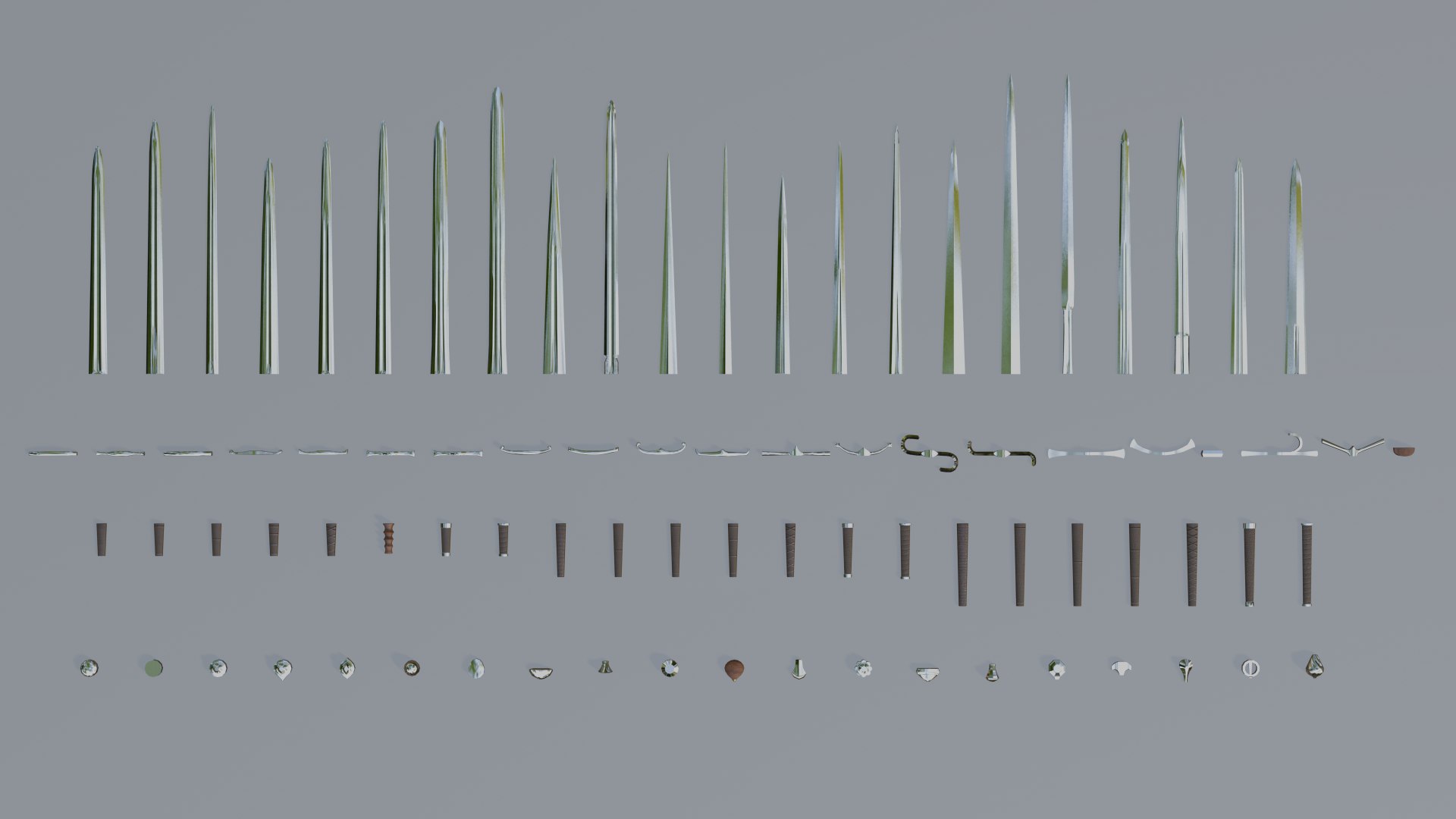 3D Model Medieval Modular Swords Pack - TurboSquid 2475122