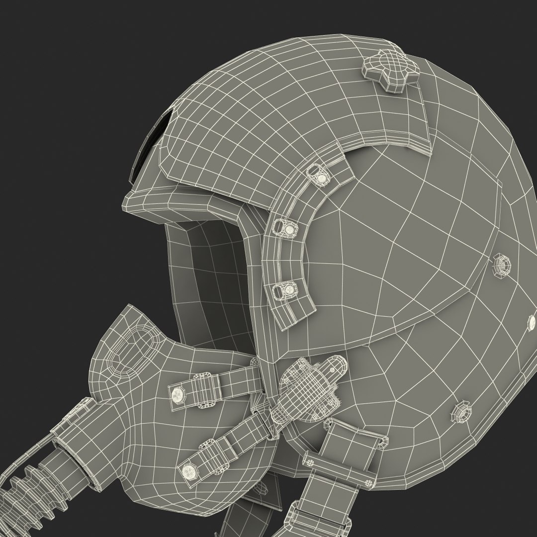 3d military pilot helmet