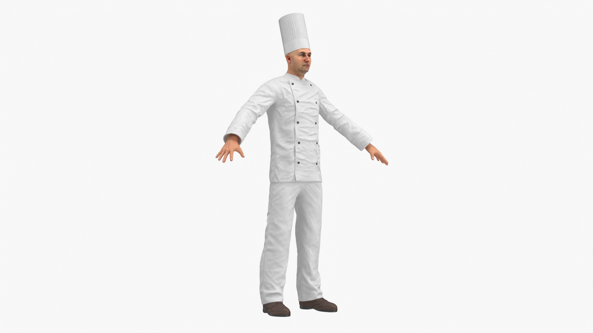 3D Model Chef A-Pose For 3D Print - TurboSquid 2353121