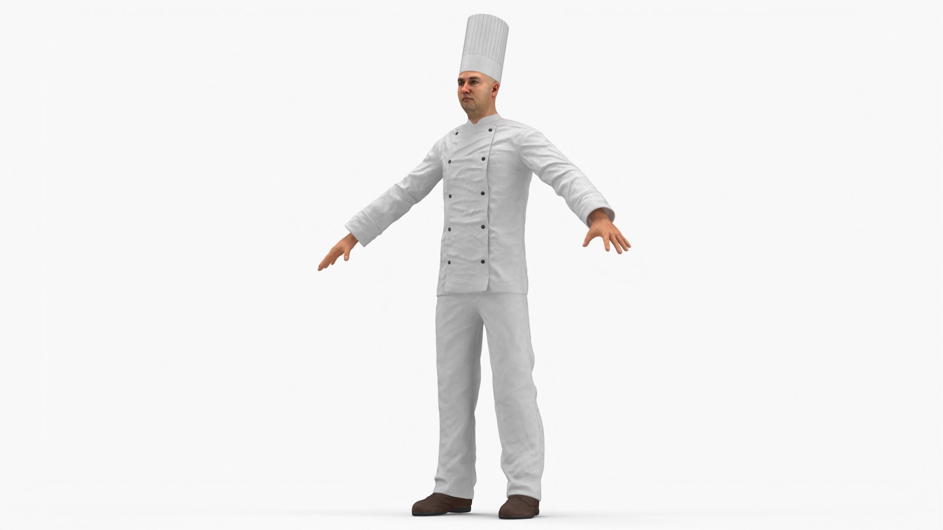 3D Model Chef A-Pose For 3D Print - TurboSquid 2353121