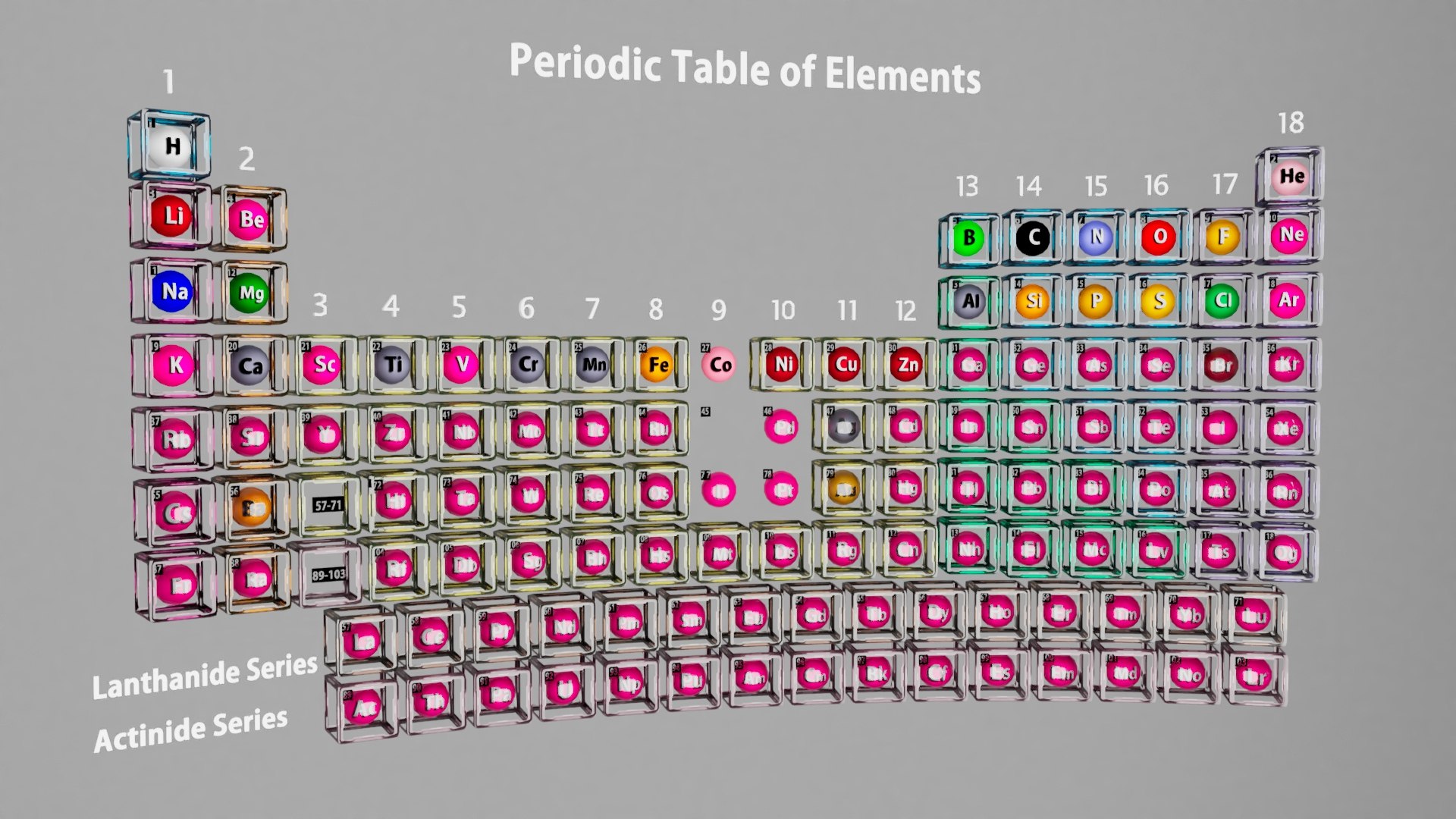 Periodic Table 3D - TurboSquid 2021376