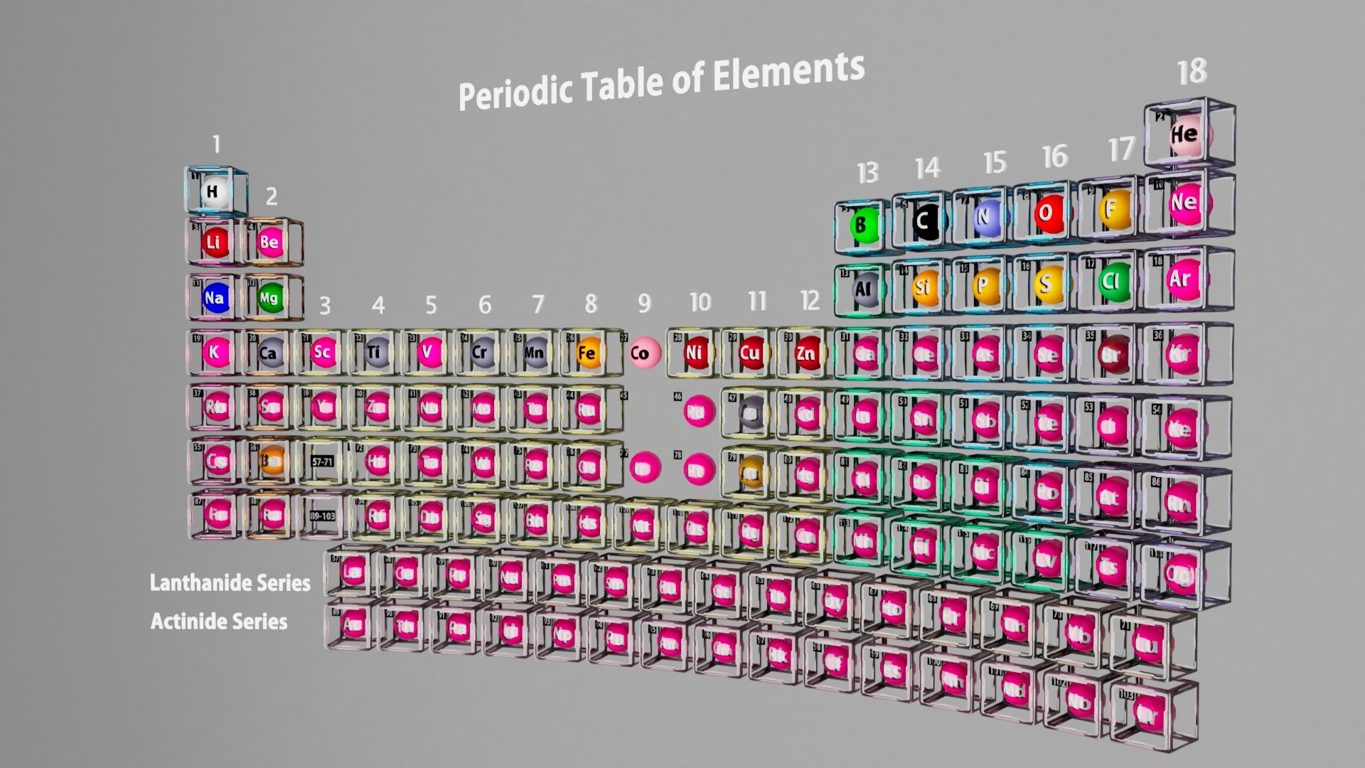 Periodic Table 3D - TurboSquid 2021376