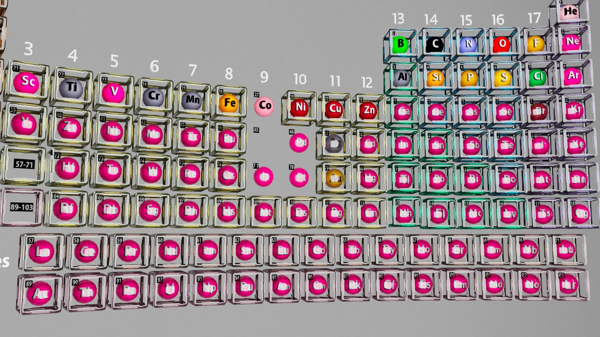 Periodic Table 3D - TurboSquid 2021376