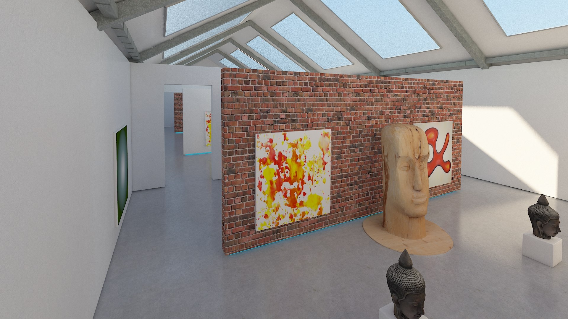Realistic Art Gallery Interior 3D - TurboSquid 1698196