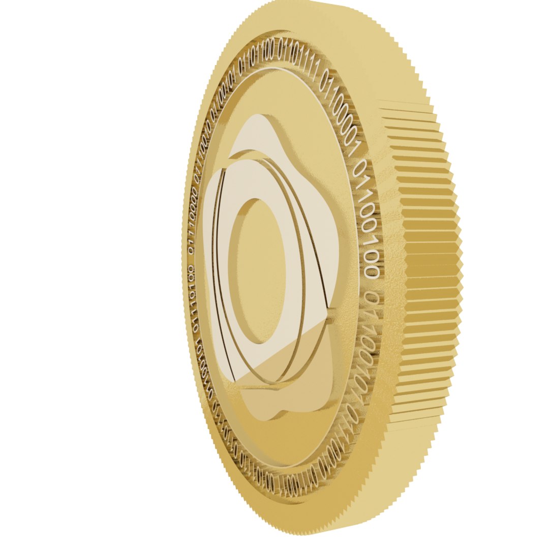Paxos standard gold coin 3D - TurboSquid 1434485