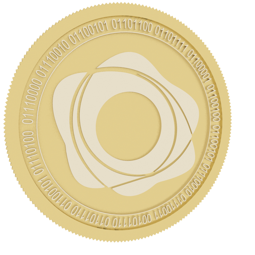Paxos standard gold coin 3D - TurboSquid 1434485