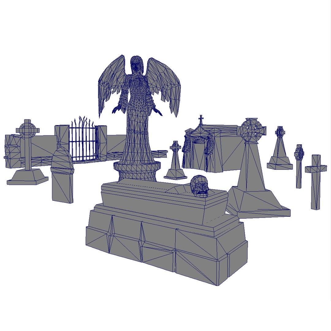 3d Headstone Tomb Model