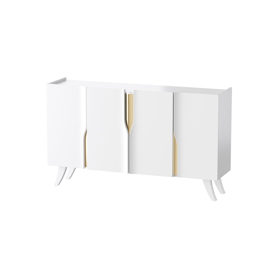 3D Modern White Sideboard Buffet Model - TurboSquid 2228968
