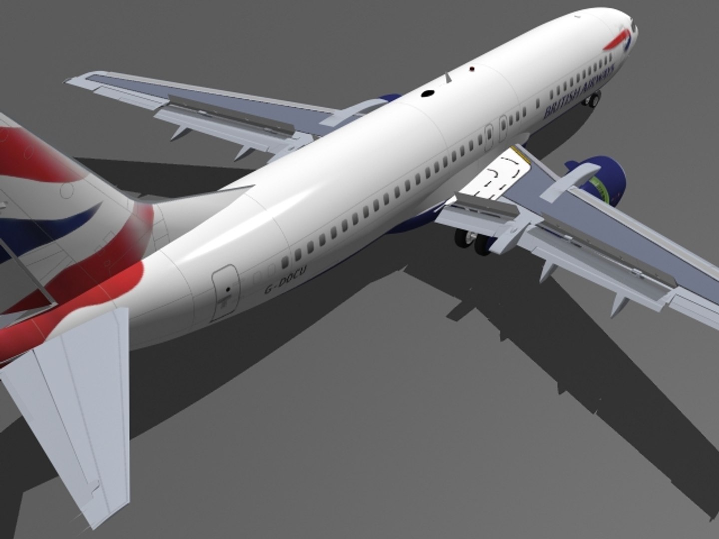 3d B 737-400 British Airways Model