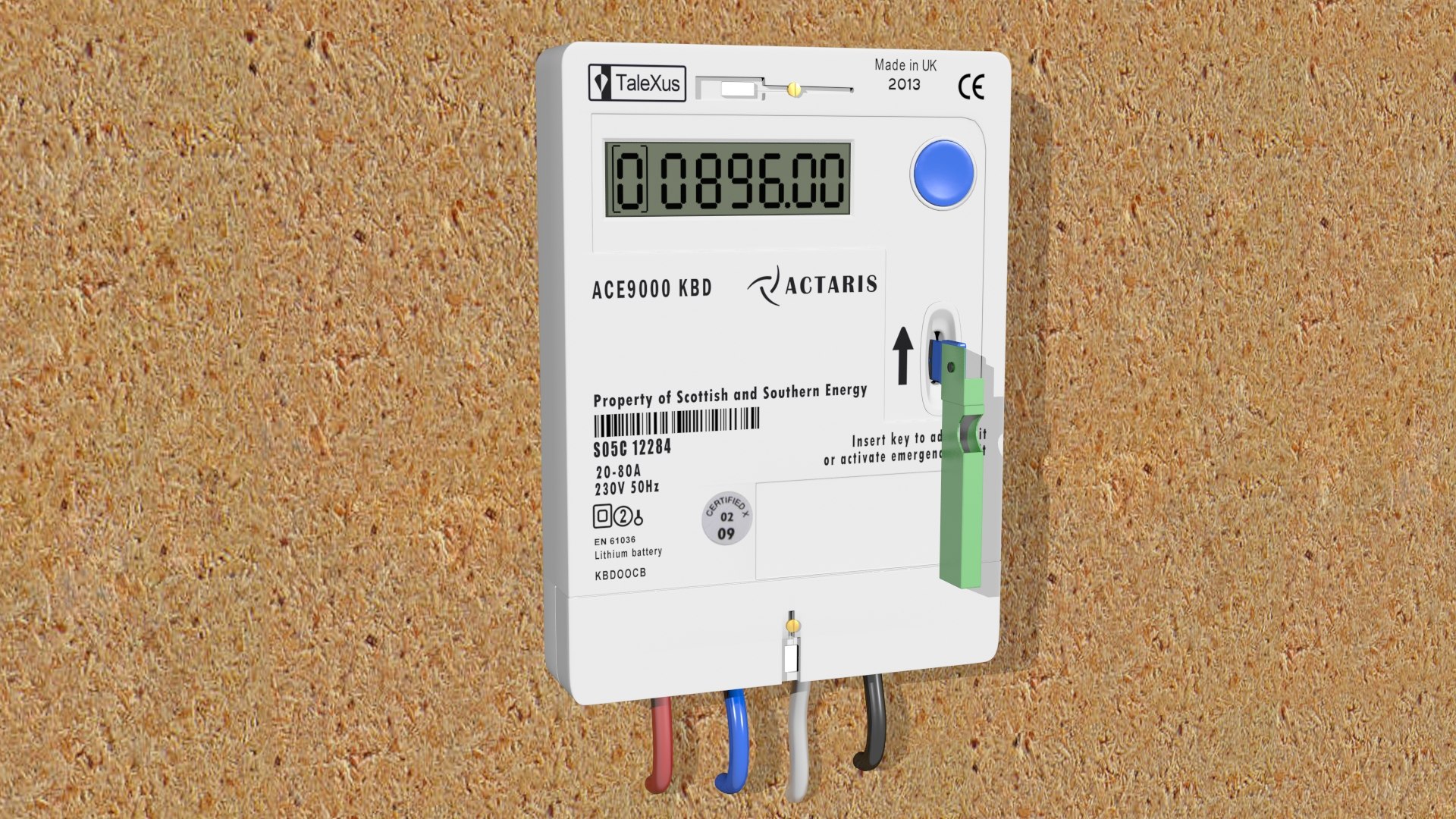 Electricity key meter 3D - TurboSquid 1439138