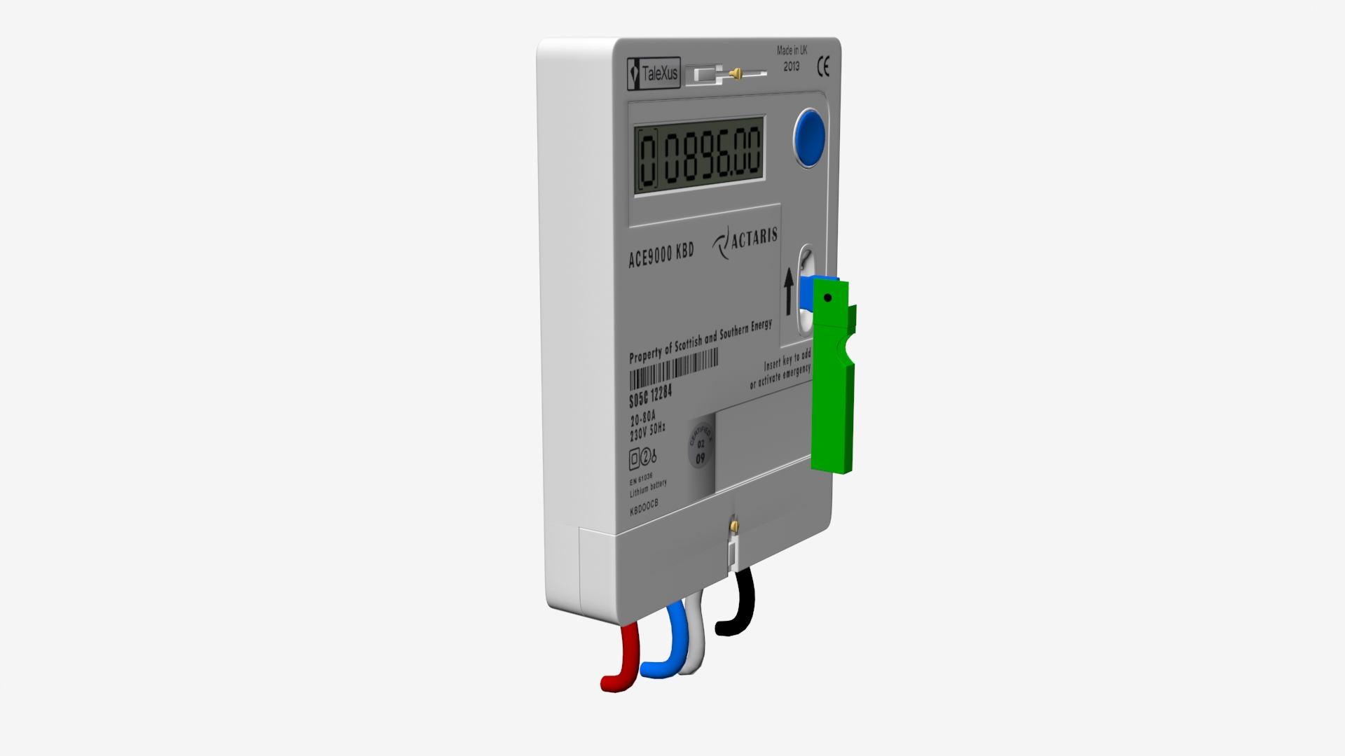 Electricity key meter 3D - TurboSquid 1439138
