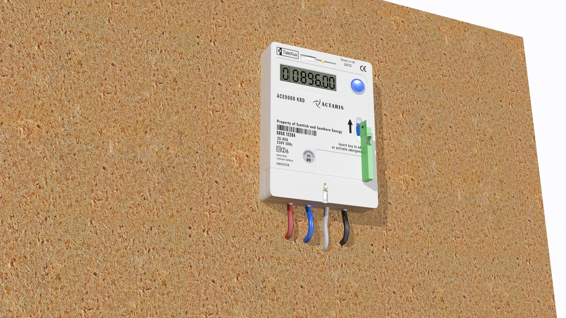 Electricity key meter 3D - TurboSquid 1439138
