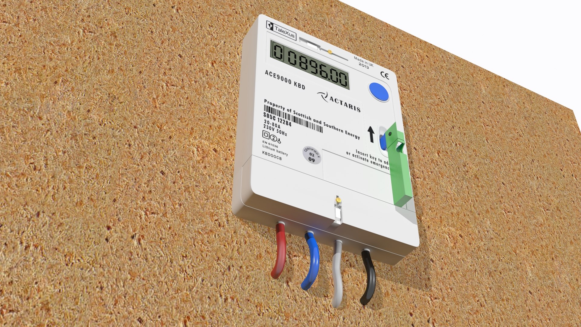 Electricity key meter 3D - TurboSquid 1439138