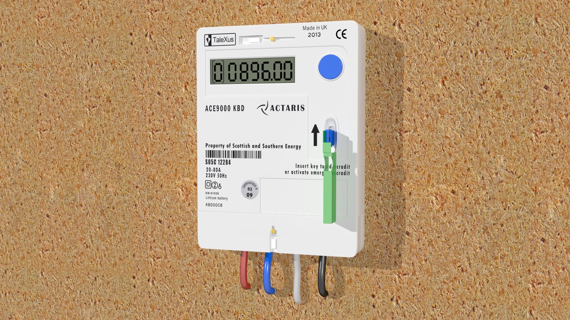 Electricity key meter 3D - TurboSquid 1439138