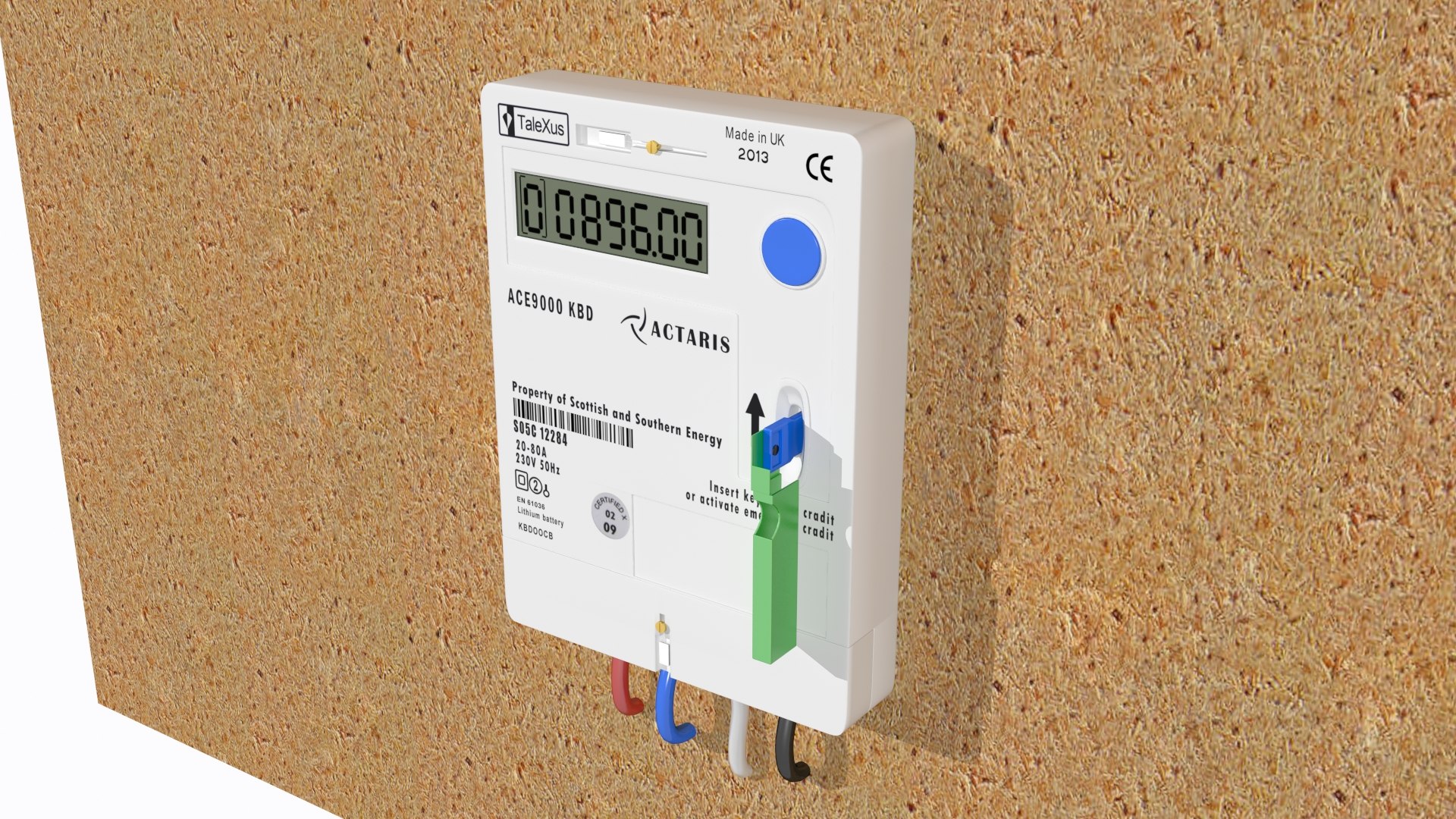Electricity key meter 3D - TurboSquid 1439138