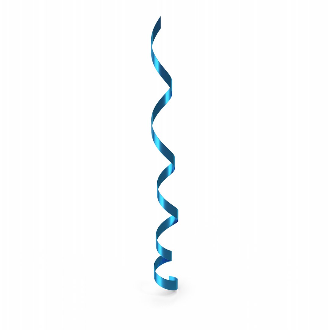 Blue Curling Ribbon 3D Model - TurboSquid 2028071
