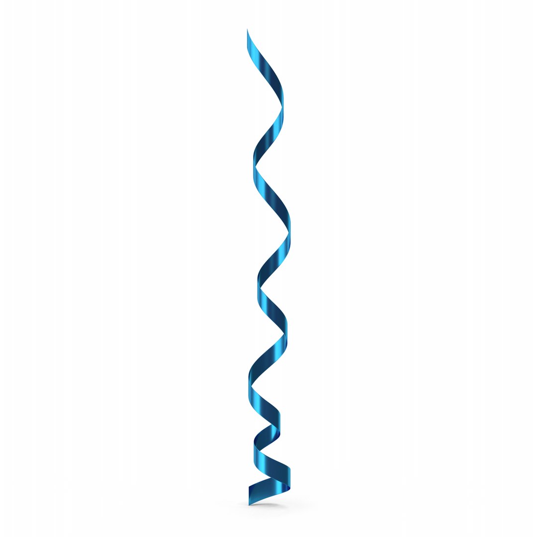 Blue Curling Ribbon 3D Model - TurboSquid 2028071