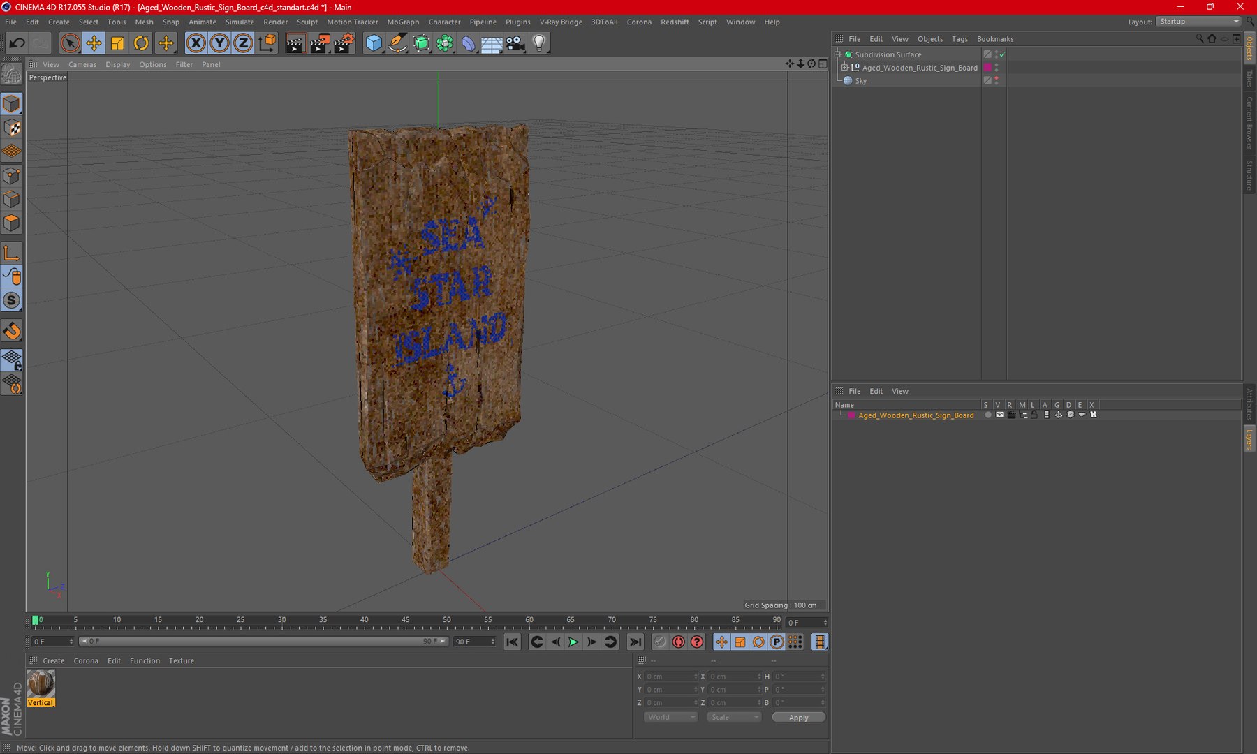 Aged Wooden Rustic Sign Board Model - TurboSquid 2112380