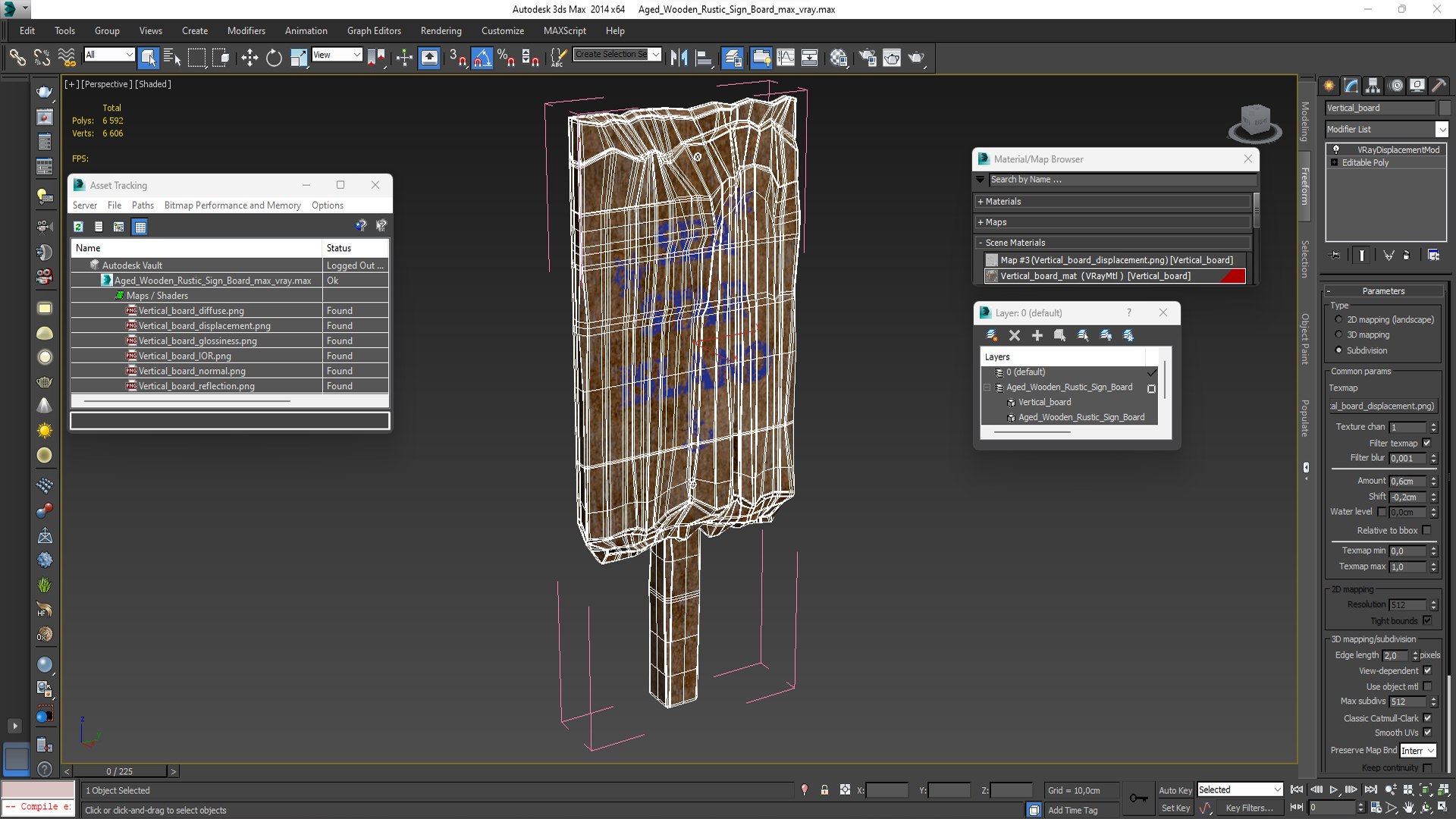 Aged Wooden Rustic Sign Board Model - TurboSquid 2112380