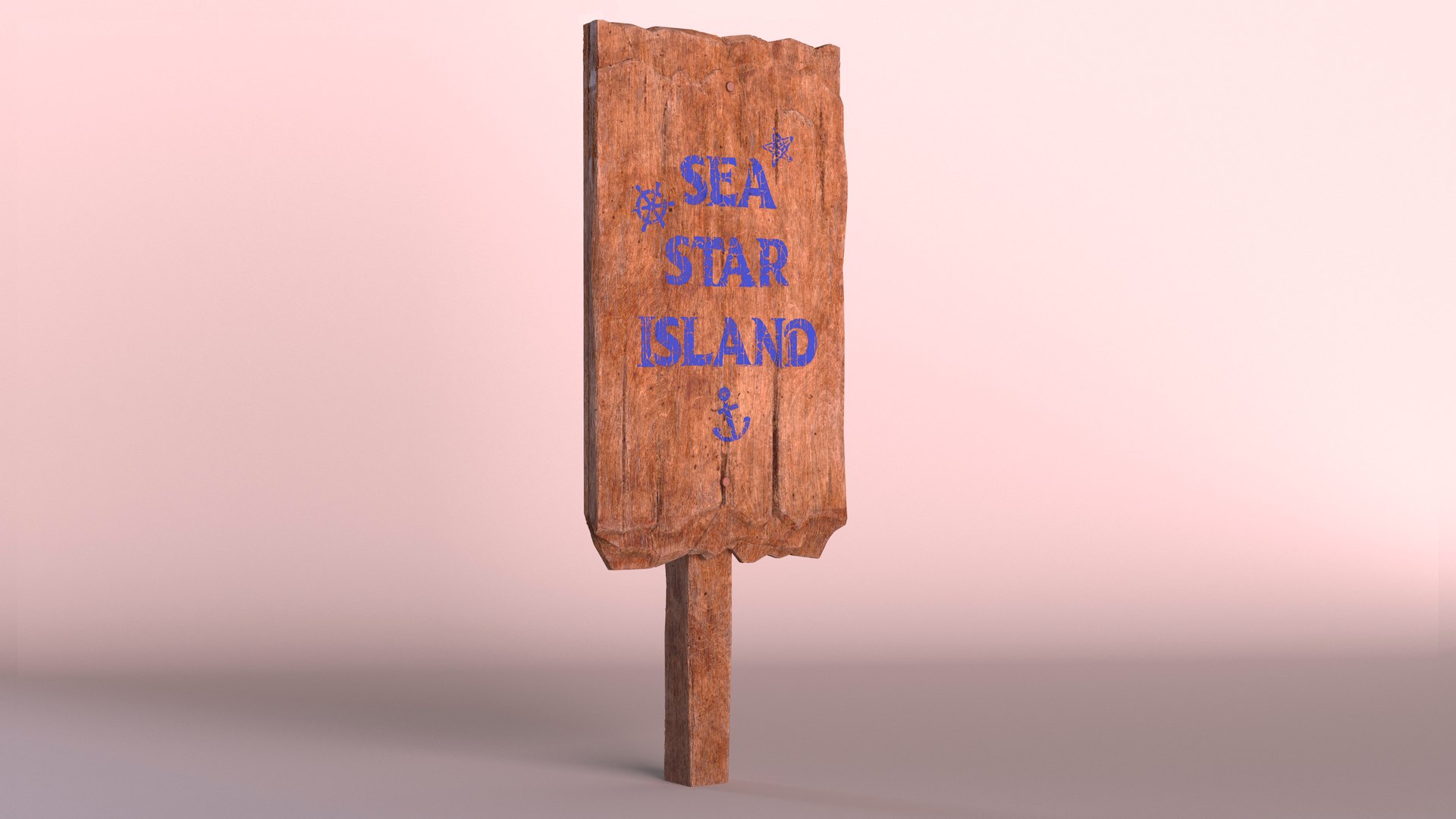 Aged Wooden Rustic Sign Board Model - TurboSquid 2112380