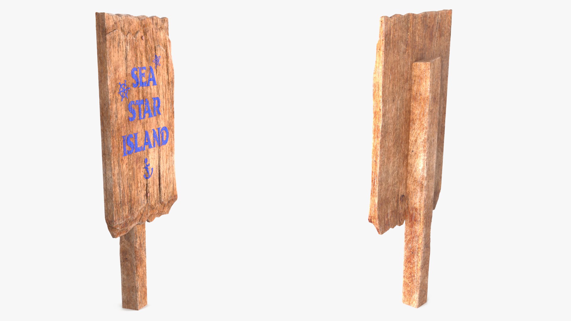 Aged Wooden Rustic Sign Board Model - TurboSquid 2112380