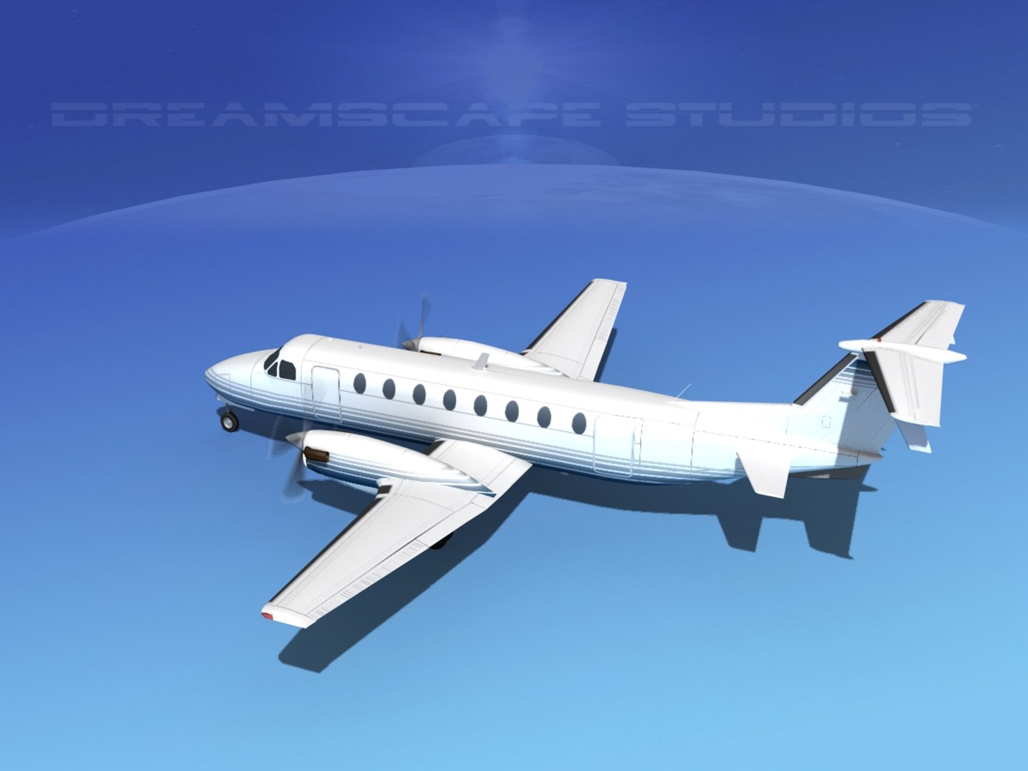 3d Beechcraft 1900c Model
