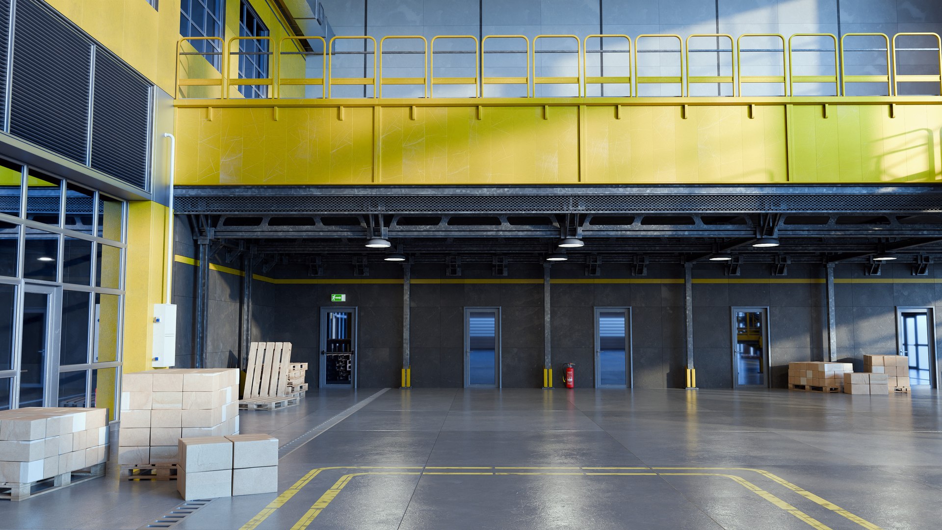 3D Modern Warehouse 3D Model Blend - Fbx - Obj - TurboSquid 2225491