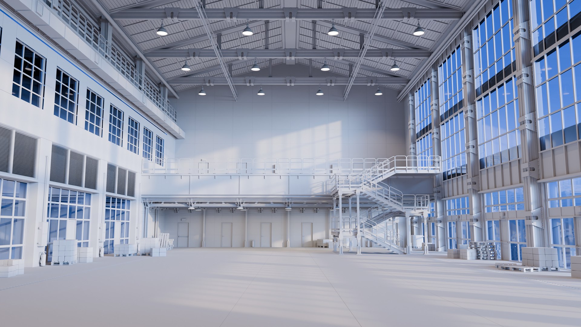 3D Modern Warehouse 3D Model Blend - Fbx - Obj - TurboSquid 2225491