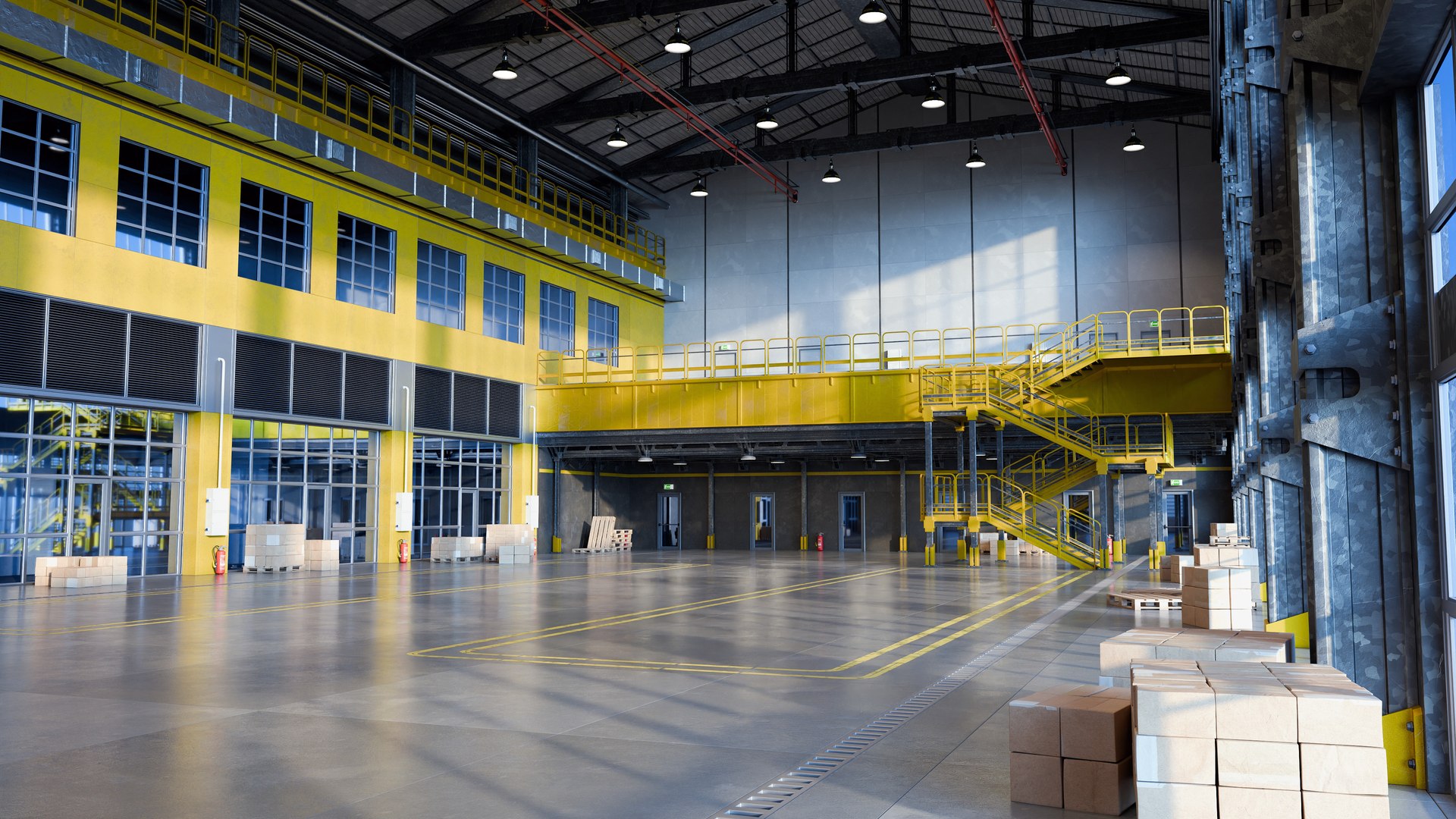 3D Modern Warehouse 3D Model Blend - Fbx - Obj - TurboSquid 2225491