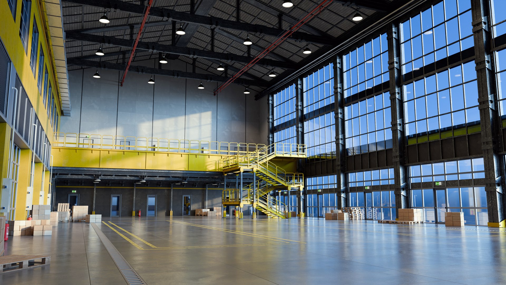 3D Modern Warehouse 3D Model Blend - Fbx - Obj - TurboSquid 2225491