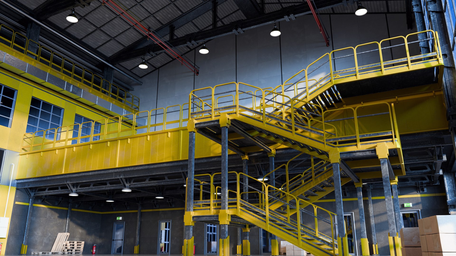 3D Modern Warehouse 3D Model Blend - Fbx - Obj - TurboSquid 2225491